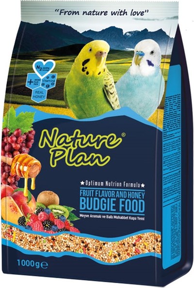 Nature Plan Meyve Aromalı ve Ballı Muhabbet Kuşu Yemi 1000 gr Nature Plan Meyve Aromalı ve Ballı Muhabbet Kuşu Yemi 1000 gr