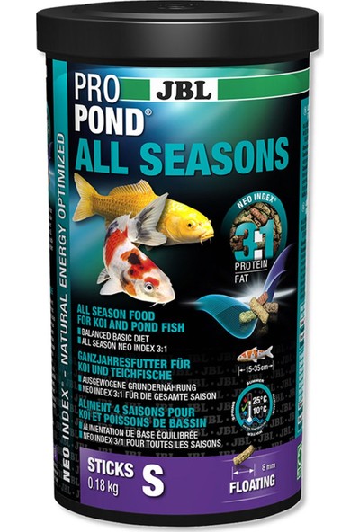 Jbl Propond All Sea.s4 Mevsim Çubuk Yem 1l 0,18KG Jbl Propond All Sea.s4 Mevsim Çubuk Yem 1l 0,18KG