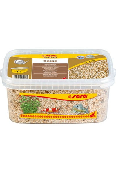 Sera Akvaryum Kumu Bej 2-4 mm 3 Litre