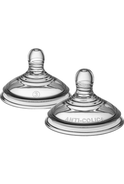 Tommee Tippee Gelişmiş Antikolik Biberon Emzik Hızlı Akış 2'li Tommee Tippee Gelişmiş Antikolik Biberon Emzik Hızlı Akış 2'li