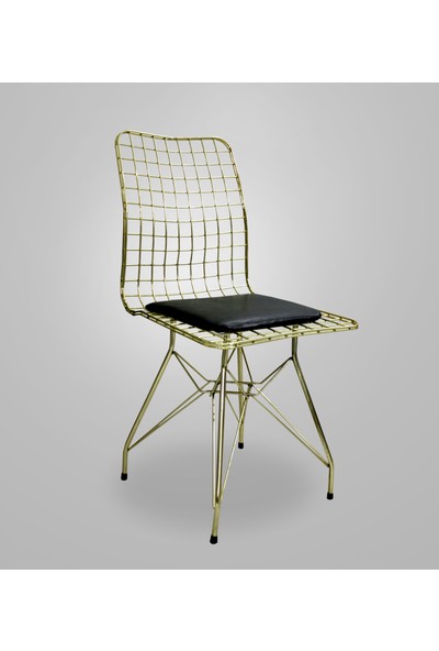 Hepsi Home Tel Sandalye Gold