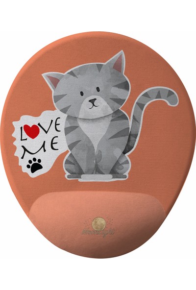 Flipped Love Me Cat Bilek Destekli Tasarım Mouse Pad