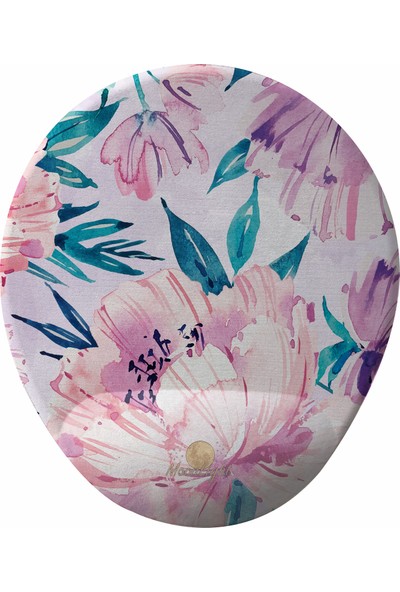 Flipped Çiçek Desenli Bilek Destekli Tasarım Mouse Pad