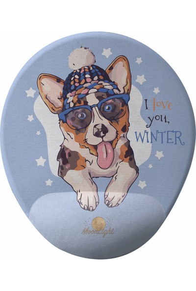 Flipped Happy Dog Bilek Destekli Tasarım Mouse Pad