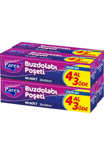 Parex Buzdolabı Poşeti Küçük Boy 4 Al 3 Öde