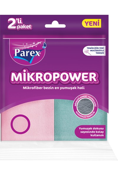 Parex Mikropower Mikrofiber Temizlik Bezi 2'li