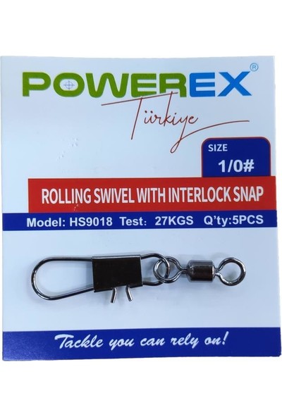 Powerex HS9018 No: 1/0 Klipsli Bilyeli Fırdöndü 5'li Paketli Powerex HS9018 No: 1/0 Klipsli Bilyeli Fırdöndü 5'li Paketli