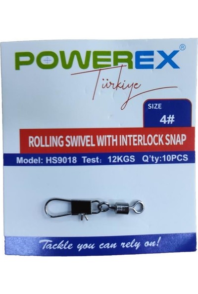 Powerex HS9018 No: 4 Klipsli Bilyeli Fırdöndü 10'lu Paketli
