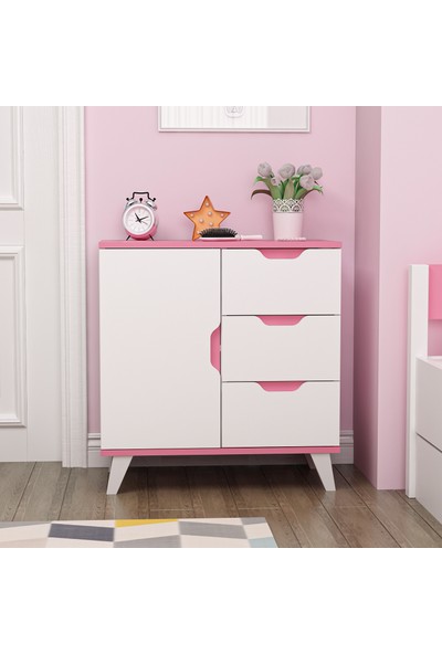 Inarch Dizayn Valencia Komodin 3 Çekmece 1 Dolap Inarch Dizayn Valencia Komodin 3 Çekmece 1 Dolap