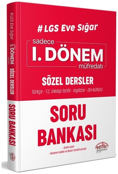 Editör Yayınları LGS Eve Sığar I. Dönem Sözel Dersler Soru Bankası