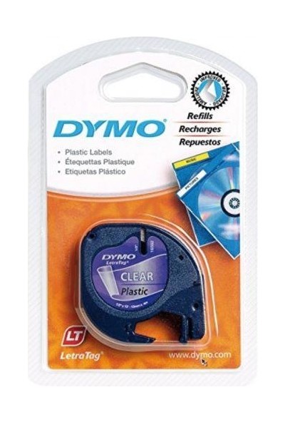 Dymo 12267 Letratag Plastik Şeffaf Etiket Dymo 12267 Letratag Plastik Şeffaf Etiket