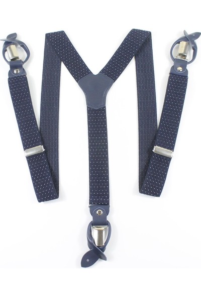 Dwoy Deri Bağlantılı Büyük Klipsli Düğmeli Pantolon Askısı