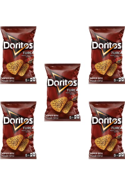 Doritos Turca Haşhaş Domates Mısır Cipsi 119 gr x 5'li Doritos Turca Haşhaş Domates Mısır Cipsi 119 gr x 5'li