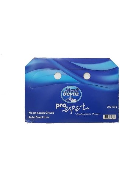 Mavi Beyaz Klozet Kapak Örtüsü 200 Yaprak 4 Paket