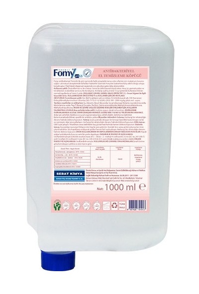 Fomy Antibakteriyel El Köpüğü Kartuş 1000 ml Fomy Antibakteriyel El Köpüğü Kartuş 1000 ml