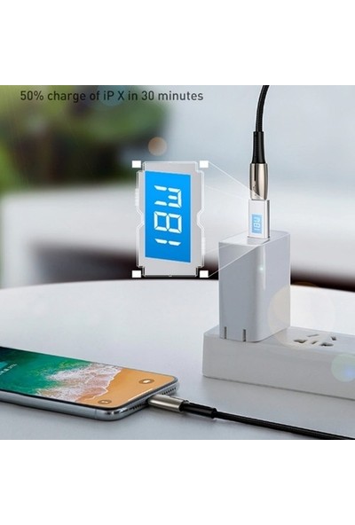 Baseus PD18W Waterdrop Type-C To Lightning Hızlı Şarj Kablosu 1.3 mt