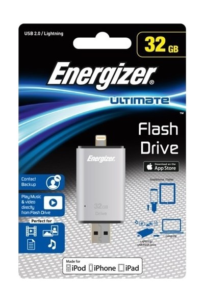 Energizer Ultimate USB 2.0 OTG - Apple Lightning Flash Drive 32GB Energizer Ultimate USB 2.0 OTG - Apple Lightning Flash Drive 32GB