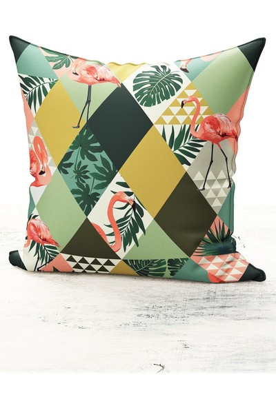 Bk Home Dekor Dekoratif Karma Desen Flamingo Model Kırlent Kılıfı Bk Home Dekor Dekoratif Karma Desen Flamingo Model Kırlent Kılıfı