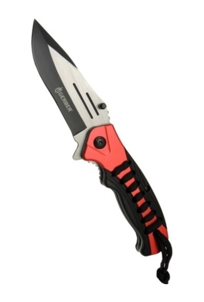 Gerber Ipli Model Kırmızı Yarı Otomatik Bıçak Çakı Kamp Av Bıçağı Hafif Model