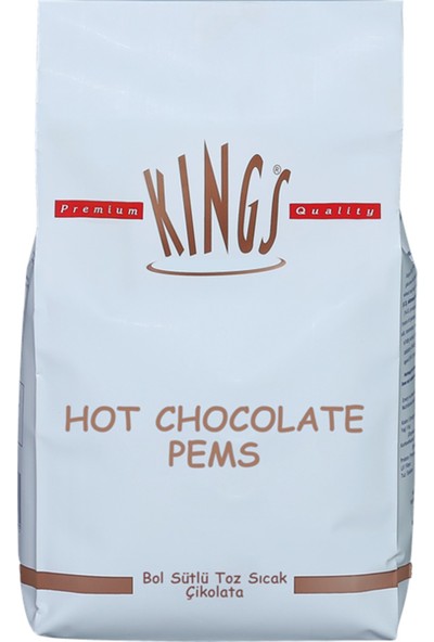 Kings Bol Sütlü Toz Sıcak Çikolata 1 kg Kings Bol Sütlü Toz Sıcak Çikolata 1 kg