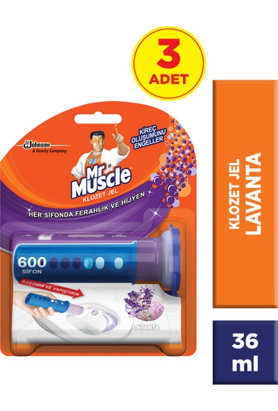 Mr Muscle Klozet Jel Lavanta 3'lü