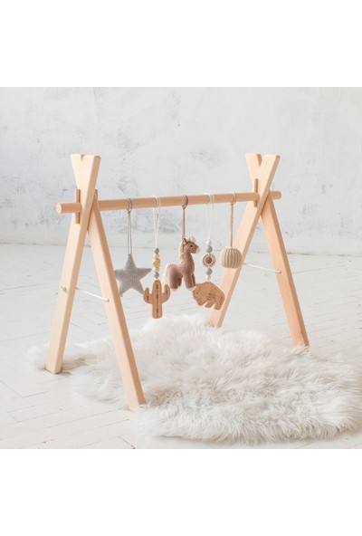 Katre Ahşap Bebek Egzersiz Aleti Oyun Alanı