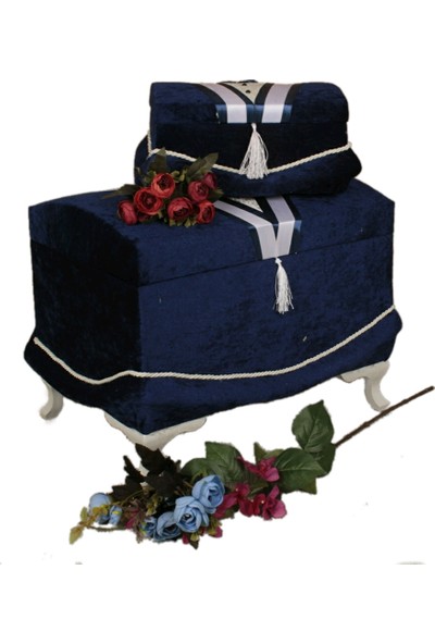 Enes Damat 2'li Çeyiz Bohça ve Traş Sandık Takımı