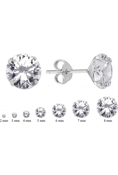 Getss Yuvarlak Zirkon Tek Taşlı Unisex Gümüş Küpe GKP001 Getss Yuvarlak Zirkon Tek Taşlı Unisex Gümüş Küpe GKP001