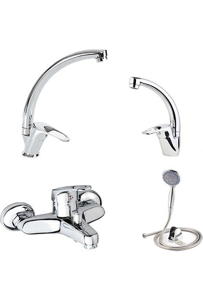 AymeGrup 4'lü Mix Banyo Batarya Seti AymeGrup 4'lü Mix Banyo Batarya Seti