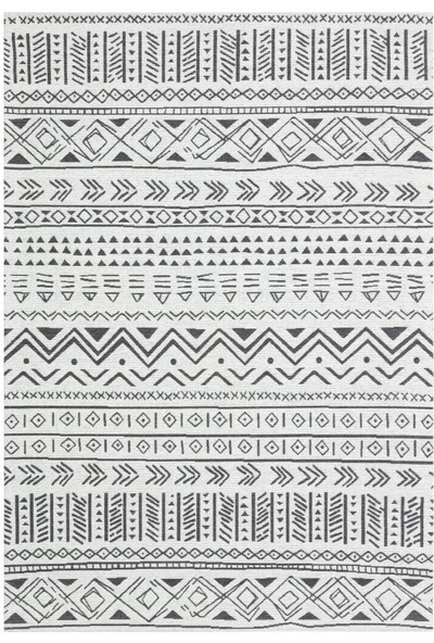 Eko Halı Palma Pm 02 Gri Pamuk Modern Yolluk Genç Odası Halı 120 x 180 cm