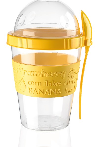 Titiz Take'n Go Kapaklı Kaşıklı Yoğurt Kabı Titiz Take'n Go Kapaklı Kaşıklı Yoğurt Kabı