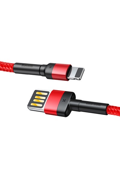 Baseus Special Edition iPhone 2.4A 1M Hızlı Şarj Halat Usb Kablo - Kırmızı - CALKLF-G09 Baseus Special Edition iPhone 2.4A 1M Hızlı Şarj Halat Usb Kablo - Kırmızı - CALKLF-G09