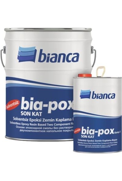 Bianca Bia-Pox Solventsiz Epoksi Zemin Kaplama Boyası 2,5 kg Beyaz