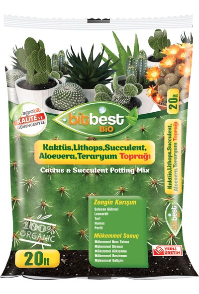 Bitbest Bio Kaktüs Lithops ve Succul.toprağı 20 lt Gübreli Karışım