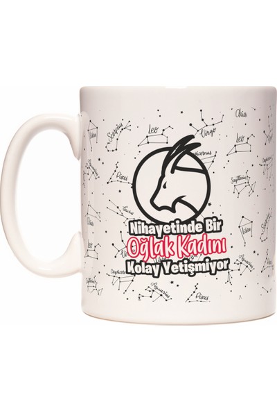 Rock'n Fox Nihayetinde Bir Oğlak Burcu Kadını Kolay Yetişmiyor Burç Tasarım Kupa Bardak