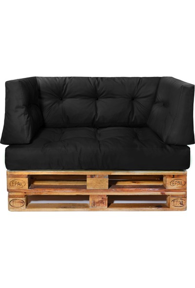 Dekoro Dış Mekan Palet Koltuk Minderi Takımı Siyah