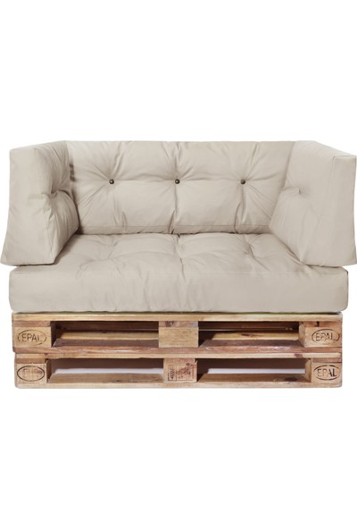 Dekoro Dış Mekan Palet Koltuk Minderi Takımı Krem