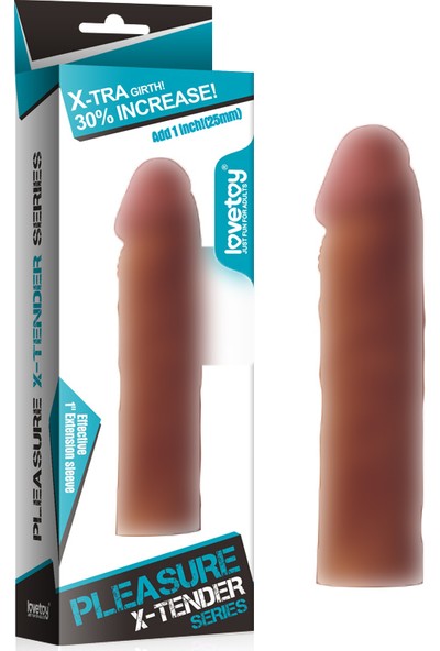 Lovetoy Esmer Damarlı Gerçekci Dokulu 2.5 Uzatmalı Penis Kılıfı