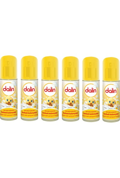 Dalin 6'lı Sprey Bebek Kolonyası Bıcı Bıcı Kokusu 150 ml Dalin 6'lı Sprey Bebek Kolonyası Bıcı Bıcı Kokusu 150 ml
