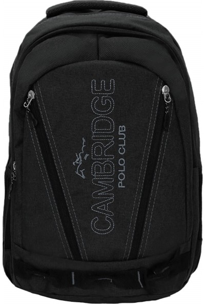 Cambridge Polo Club Sırt Çantası PLCAN2009 Siyah & Gri Çizgili