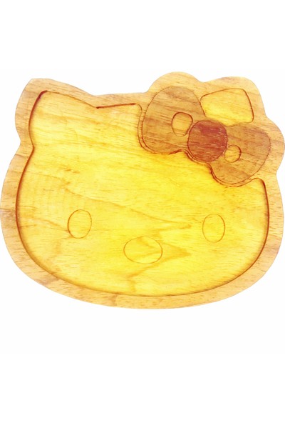 Woodkent Ithal Iroko Ahşap Hello Kitty Çocuk Servis Tabağı Woodkent Ithal Iroko Ahşap Hello Kitty Çocuk Servis Tabağı