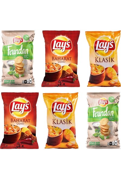 Lays Baharat &; Fırından& Klasik Cips 103 gr x 6'lı