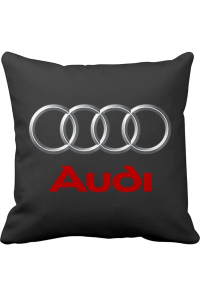 Asr Audi Saten Araç Yastığı Siyah ve Ahşap Anahtarlık