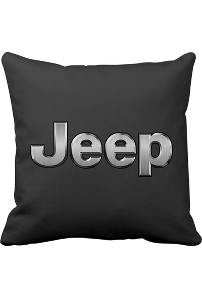 Asr Jeep Saten Araç Yastığı Siyah ve Ahşap Anahtarlık