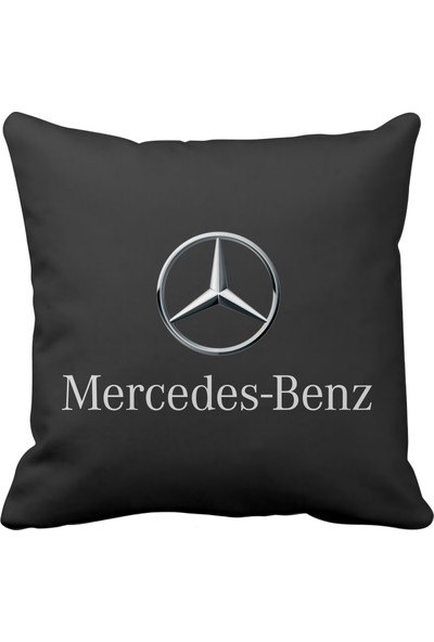 Asr Mercedes Benz Saten Araç Yastığı Siyah ve Ahşap Anahtarlık