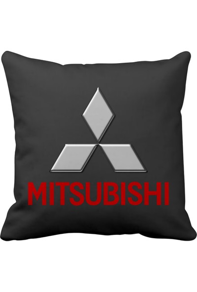 Asr Mitsubishi Saten Araç Yastığı Siyah ve Ahşap Anahtarlık