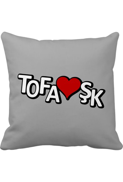 Asr Tofaşk Tofaş Saten Araç Yastığı Gri ve Ahşap Anahtarlık