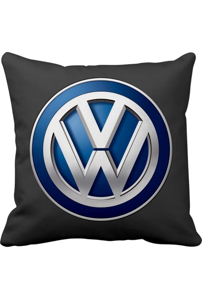 Asr Volkswagen Vw Saten Araç Yastığı Siyah ve Ahşap Anahtarlık