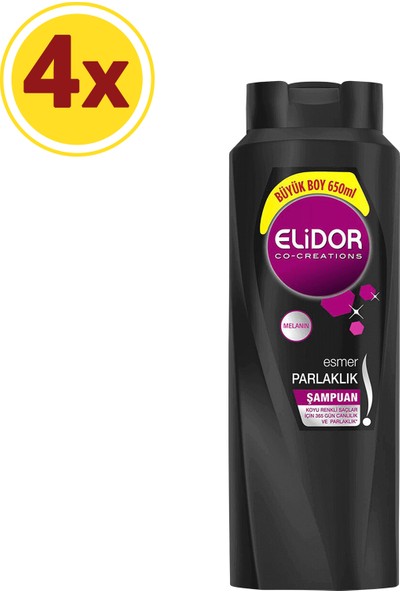 Elidor Esmer Parlaklık Saç Bakım Şampuanı 650 ml x4 Elidor Esmer Parlaklık Saç Bakım Şampuanı 650 ml x4