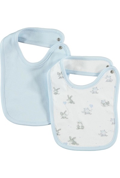 MYCey Bebe Önlüğü - 2 Parça Set - Mavi (700004)